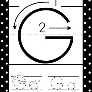 26 Black and White Beginning Alphabet Tracing Posters/worksheets ...