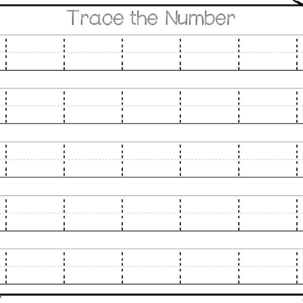Handwriting Numbers Worksheets - Etsy