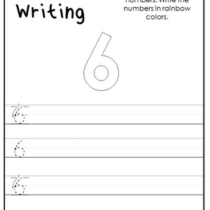 21 Printable Rainbow Write the Numbers Worksheets. Numbers 0-20 ...