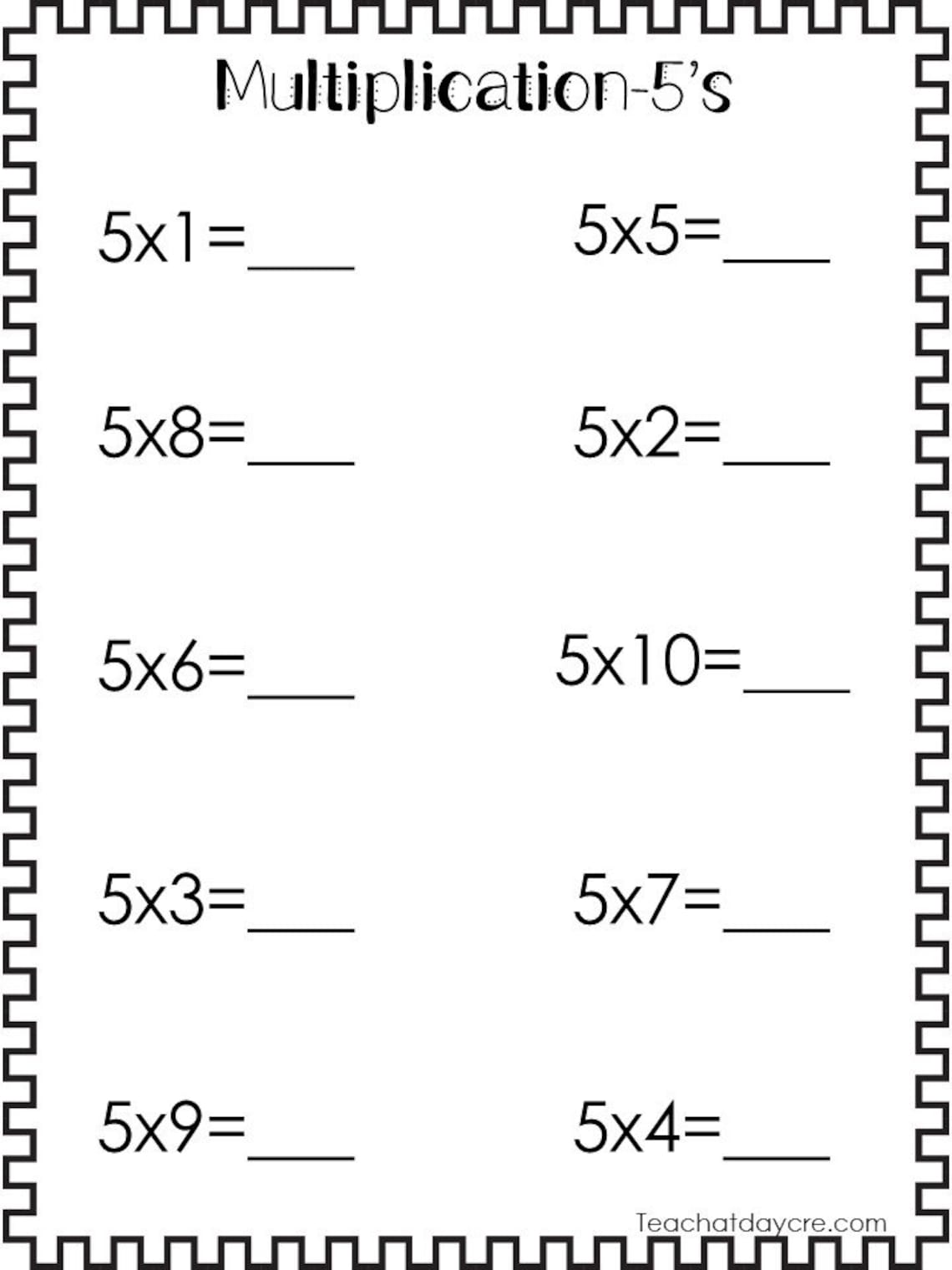 24 Printable Multiplication Worksheets. Numbers 1-12. 1st-4th - Etsy