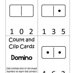 6 Printable Mental Math Count and Clip Card Games. Preschool-1st Grade ...