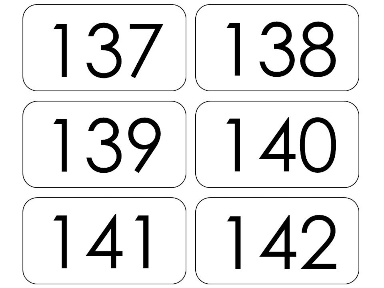 100 Printable Numbers 101-200 Flashcards. Preschool Thru Third - Etsy