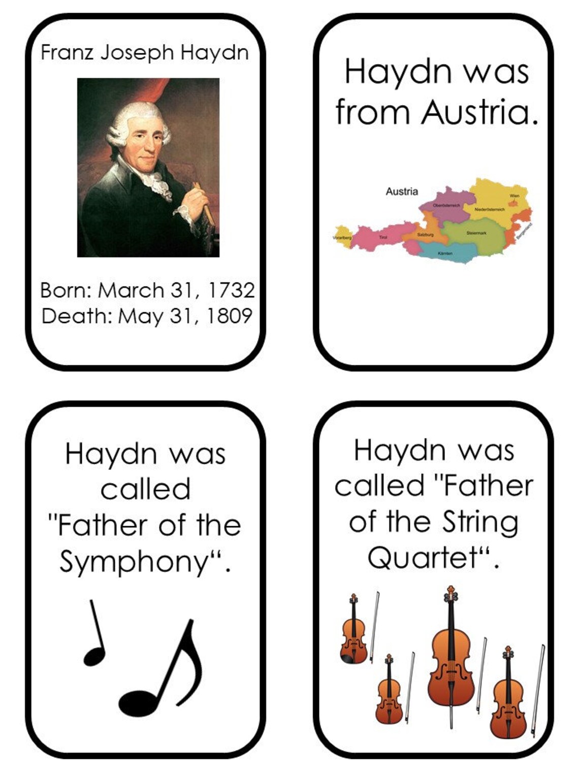 Franz Joseph Haydn Great Composer Unit. Music Appreciation. - Etsy