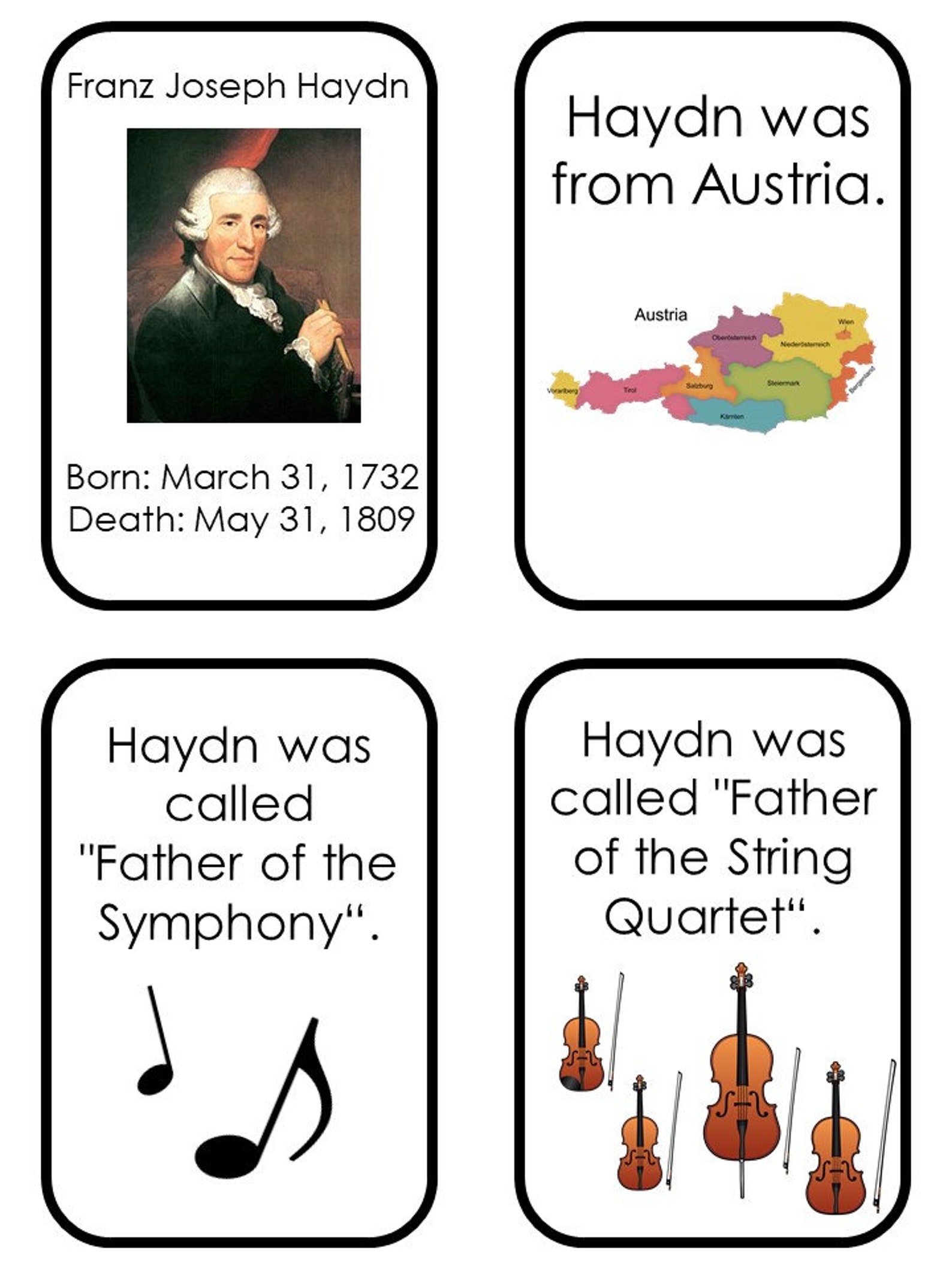 Franz Joseph Haydn Great Composer Unit. Music Appreciation. | Etsy