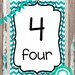 20 Printable Rustic and Teal Themed Numbers Posters. Numbers - Etsy