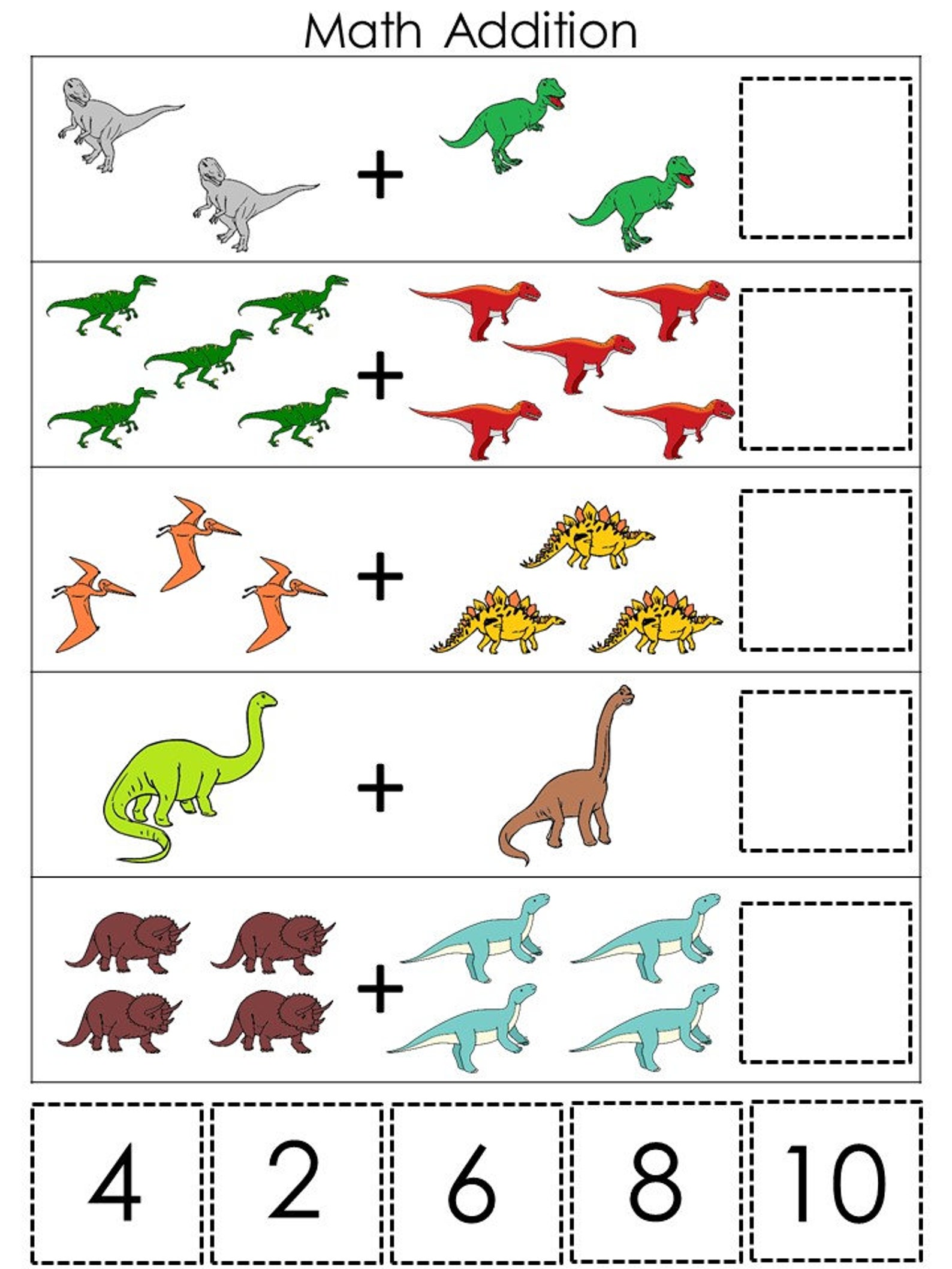 30 Dinosaur Printable Preschool Educational Games Download. | Etsy