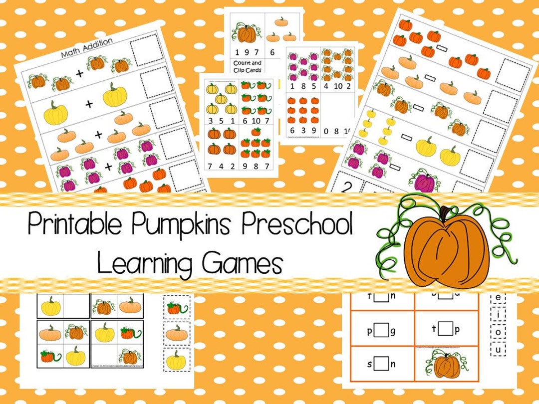 30 Pumpkins Games Download. Games and Activities in PDF Files. - Etsy