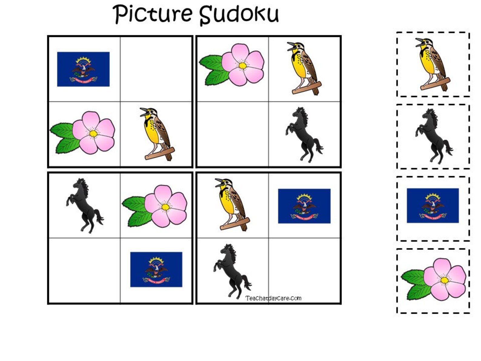 30 North Dakota State Symbols Themed Learning Games Download. | Etsy