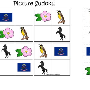 30 North Dakota State Symbols Themed Learning Games Download. ZIP File ...