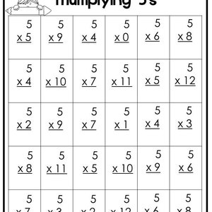 24 Printable Multiplying Practice Worksheets. Numbers 1-12. 1st-4th ...