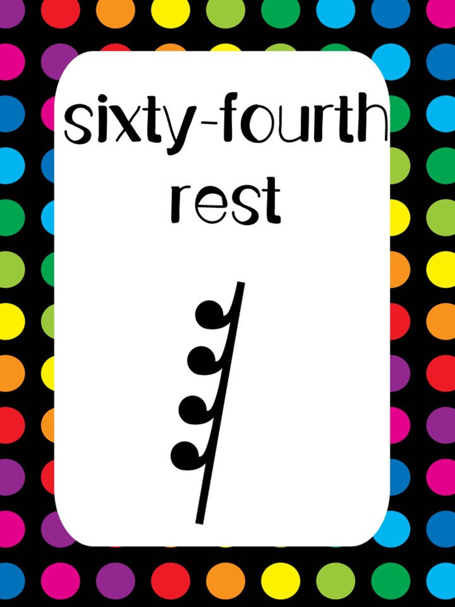 7 Printable Music Rests Posters. Full Page Classroom Wall - Etsy Canada