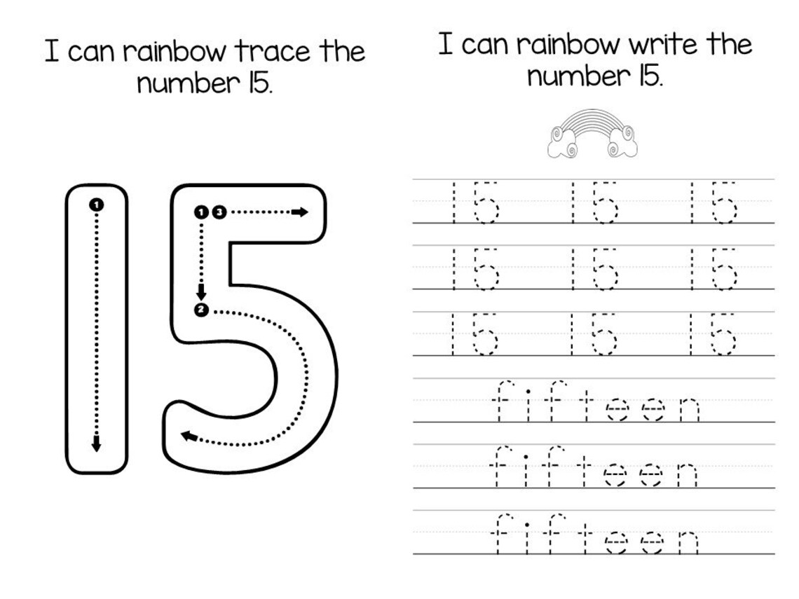 20 Number Mini Books Printable Worksheets in a ZIP File. Preschool-1st ...