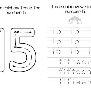 20 Number Mini Books Printable Worksheets in a ZIP File. Preschool-1st ...