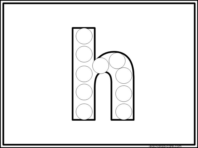 26 Printable Alphabet Lowercase Do-a-dots Worksheets. Preschool-kdg ...