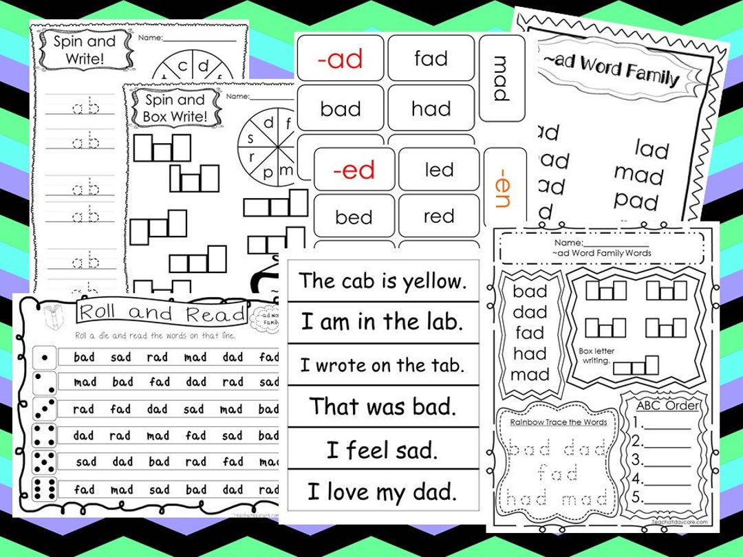200 Printable Word Families Flashcards, Worksheets, and Activities ...