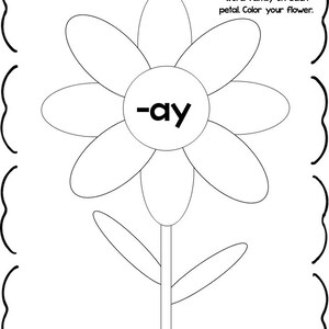 29 Printable Flower Word Families Worksheets. Preschool Phonics ...