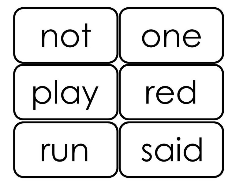 40 Printable Dolch Pre-primer Sight Word Flashcards. Pre-k - Etsy Australia