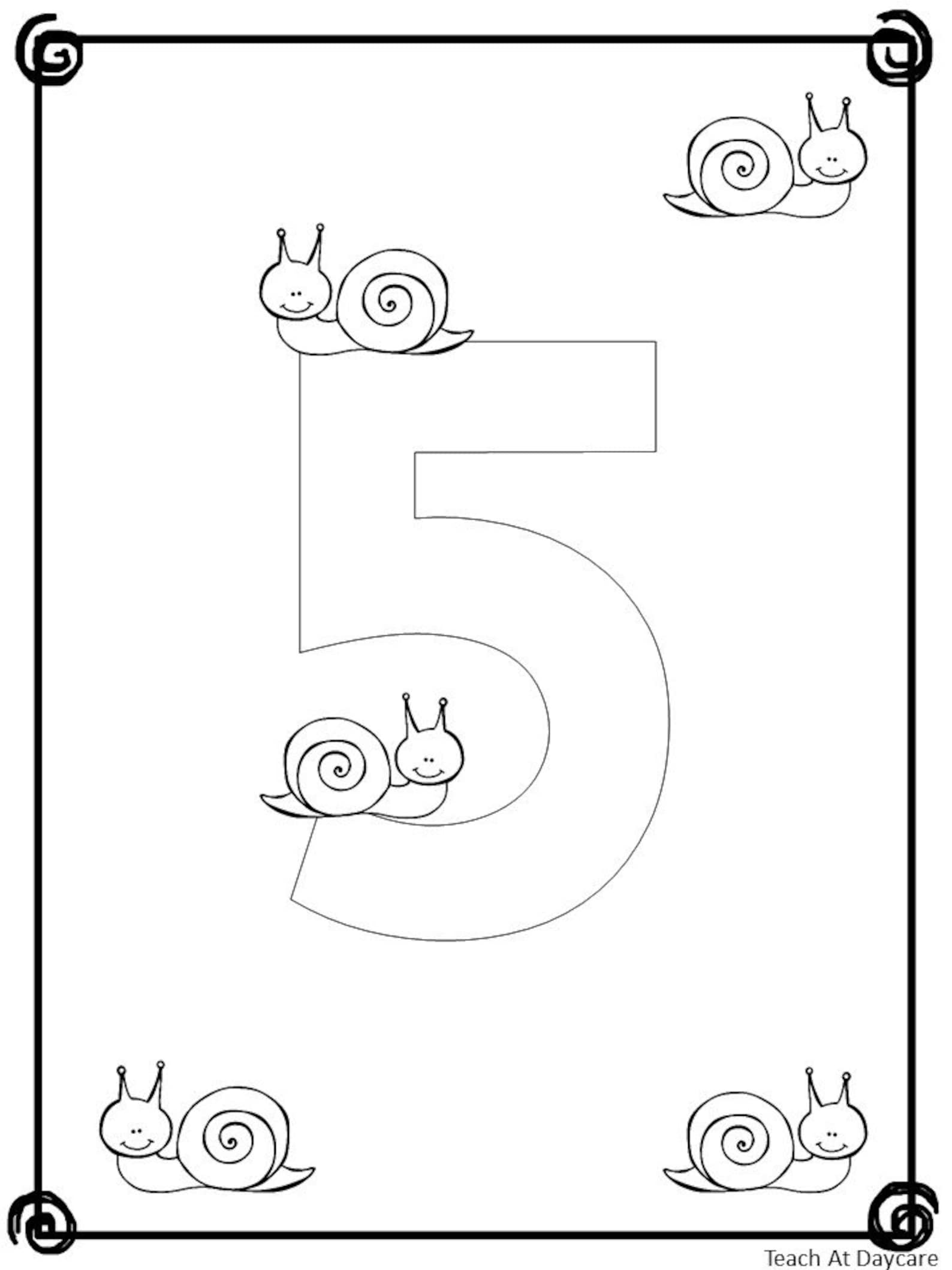 21 Printable Number Coloring Book Worksheets. Numbers 1-20. Preschool ...