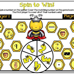 10 Printable Honey Bees Themed Kindergarten Math Center Games and ...