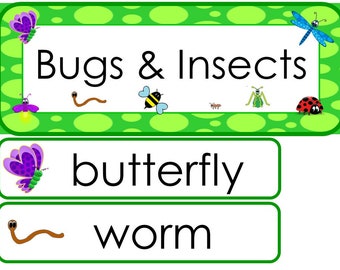 Bug Class Word Wall - Etsy