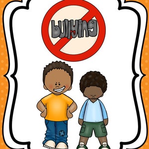 6 Printable No Bullying Posters. Full Page Classroom Wall Charts. 8.5 X ...