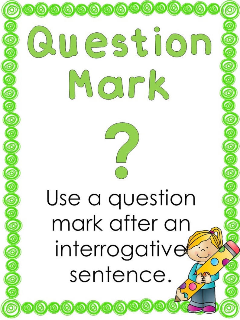 10 Printable Punctuation Posters. Full Page Classroom Wall | Etsy