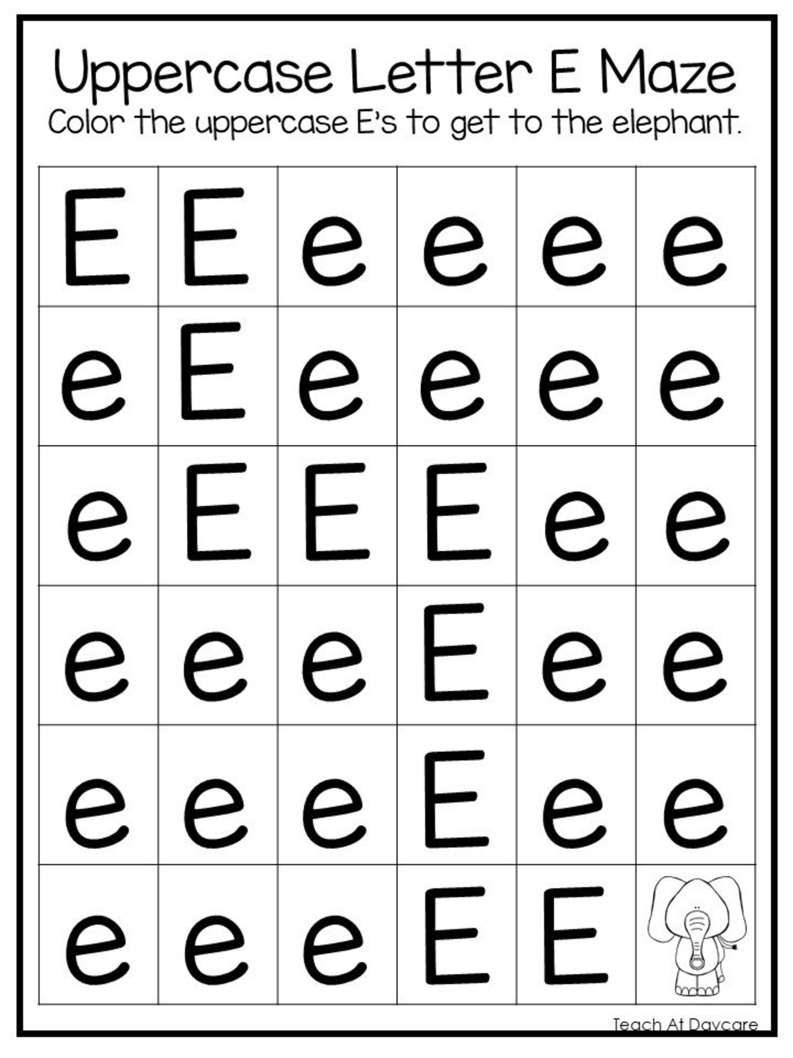 26 Uppercase Letter Maze Worksheets. Preschool-kindergarten - Etsy