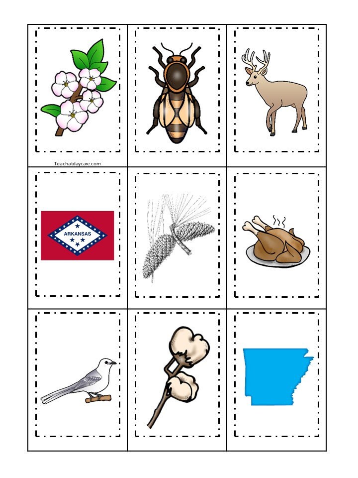 30 Arkansas State Symbols Themed Learning Games Download. ZIP - Etsy
