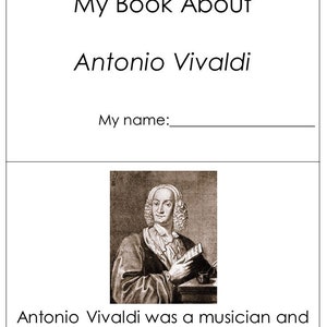 Antonio Vivaldi Great Composer Unit. Music Appreciation. - Etsy