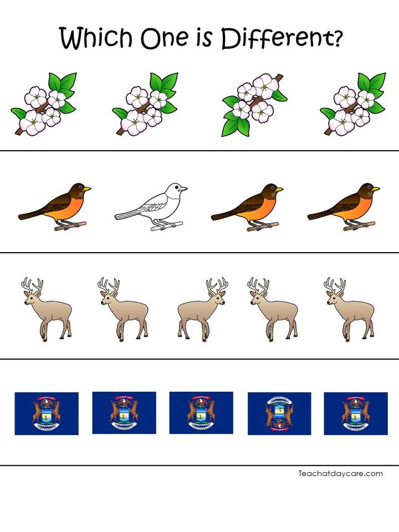 30 Michigan State Symbols Themed Learning Games Download. ZIP | Etsy