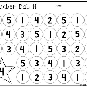20 Printable Numbers 1-20 Dab It Worksheets. Preschool-kindergarten ...