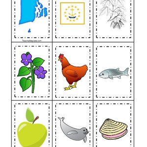 30 Rhode Island State Symbols Themed Learning Games Download. ZIP File ...