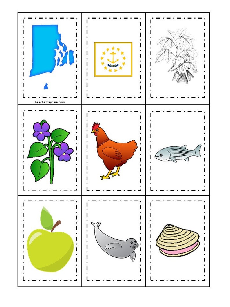 30 Rhode Island State Symbols Themed Learning Games Download. - Etsy