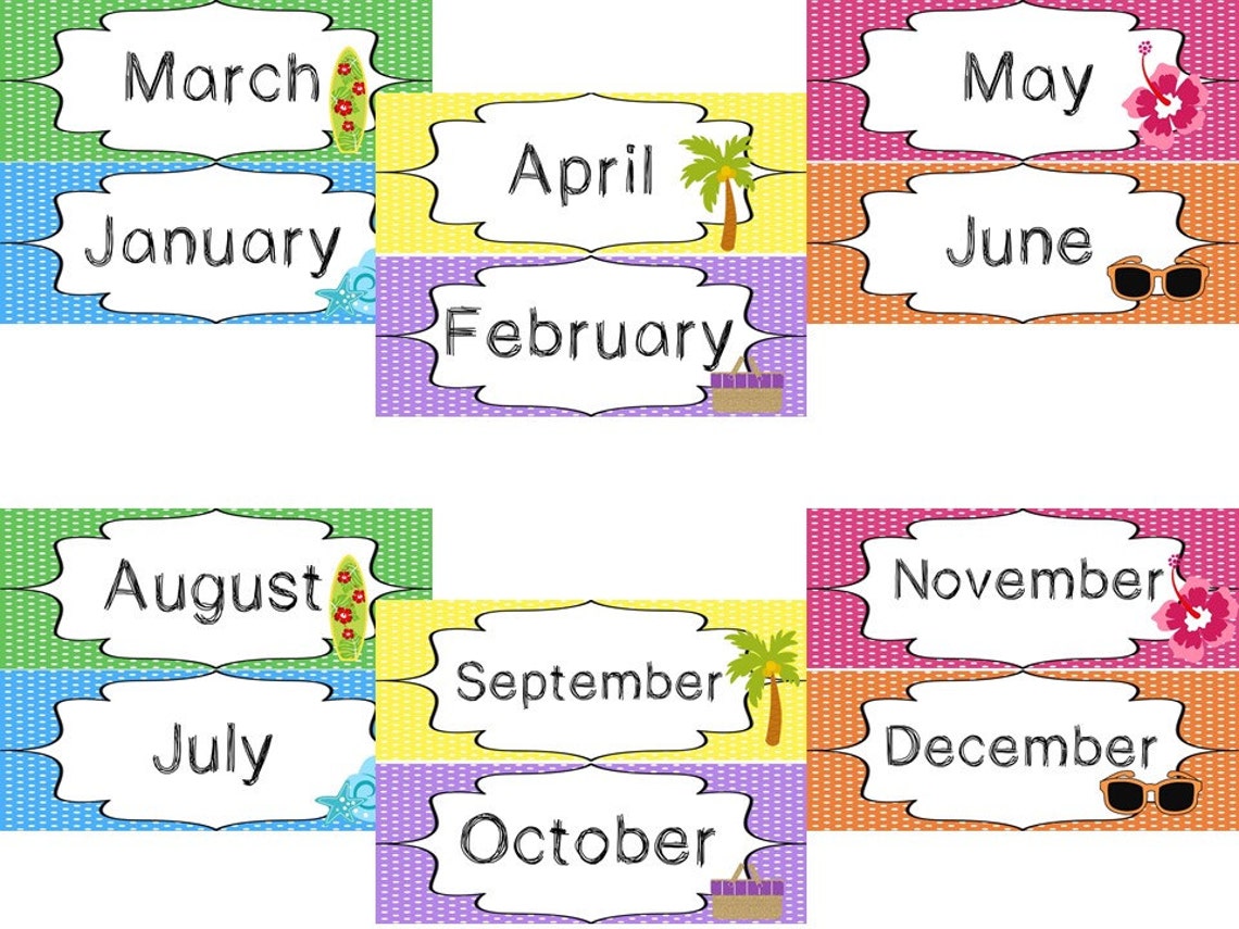 Beach Themed Printable Classroom Accessories and Decor | Etsy