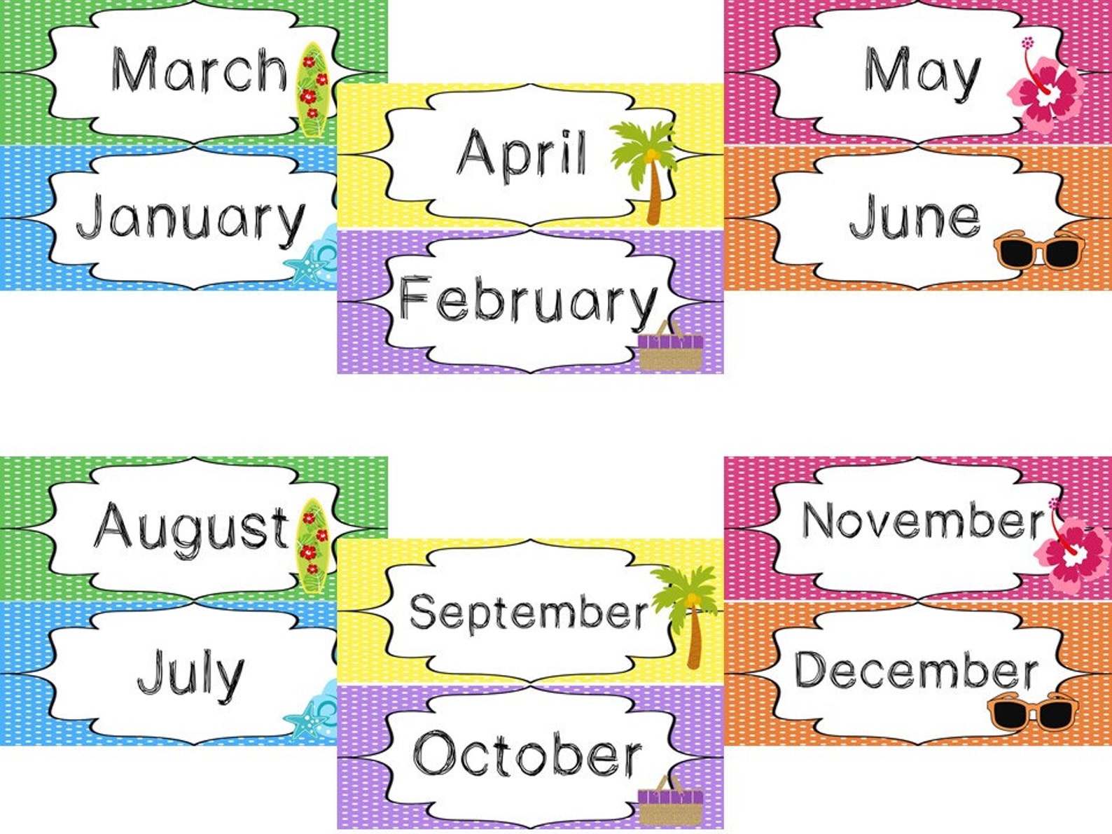 Beach Themed Printable Classroom Accessories and Decor | Etsy