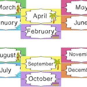 Beach Themed Printable Classroom Accessories and Decor Bulletin Board ...