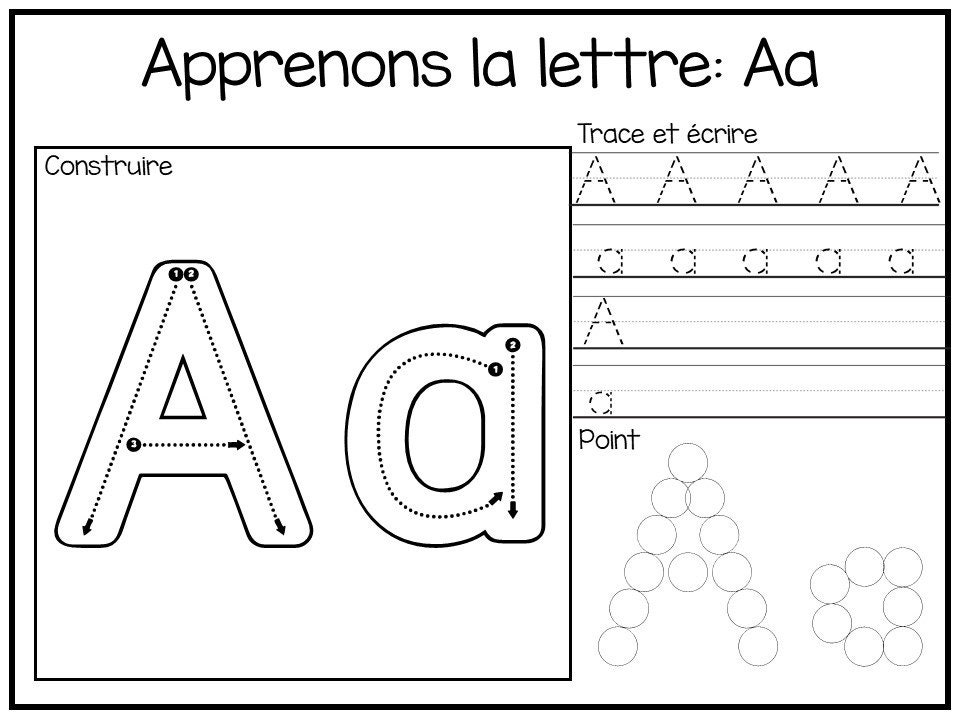Let's Learn the Letters in French-Build Trace and Write | Etsy
