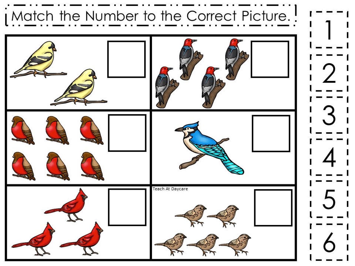 30 Printable Preschool Birds Learning Games Download. Games - Etsy