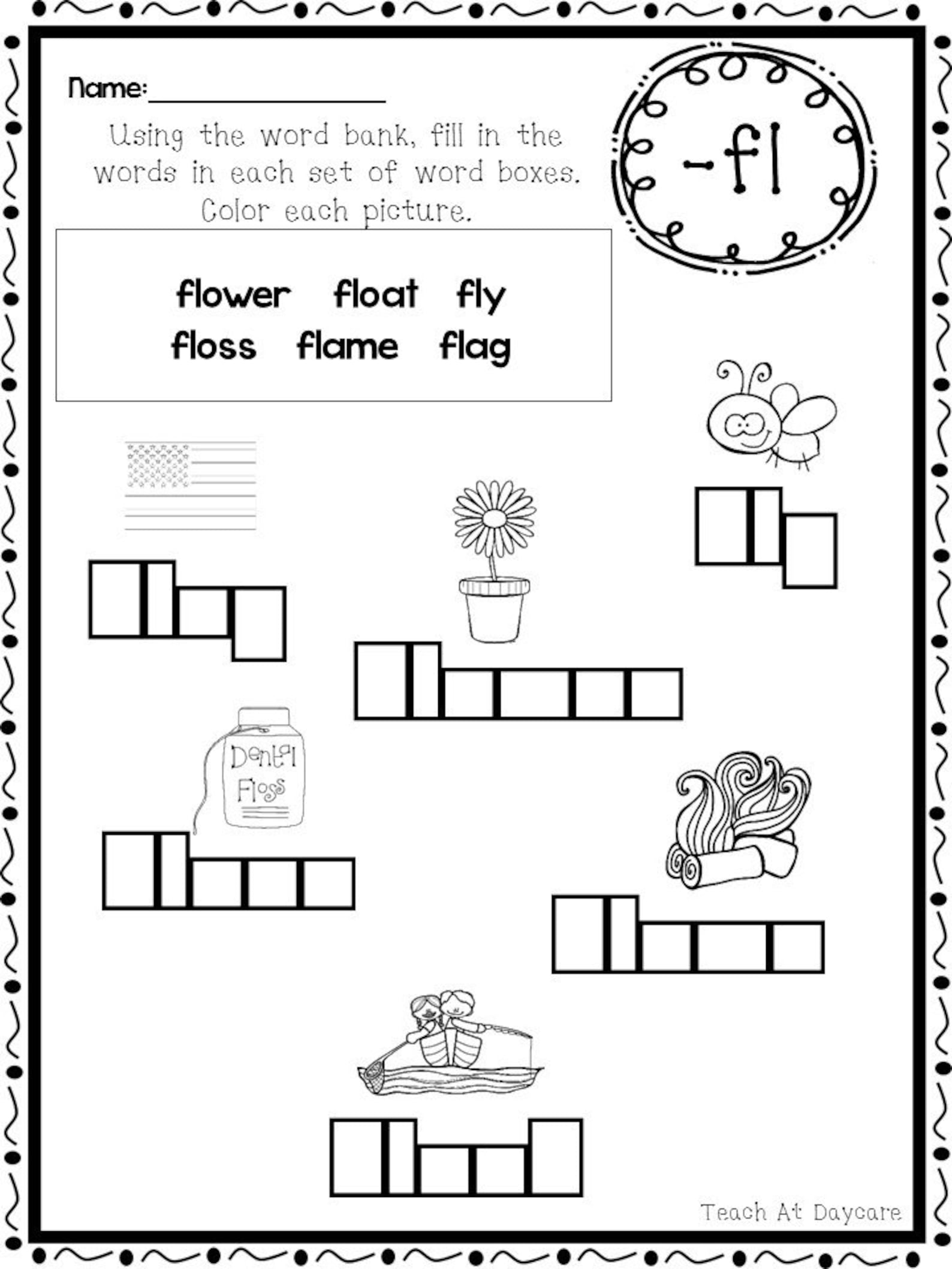 20 Printable Blends Box Writing Worksheets. Kindergarten-2nd Grade ELA ...