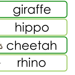 African Animals Single Week Themed Word Wall Set. Classroom Bulletin ...