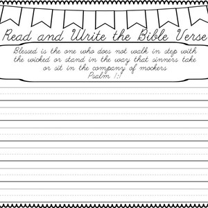 Psalms for Kids Tracing and Handwriting Worksheets. Preschool-5th Grade ...