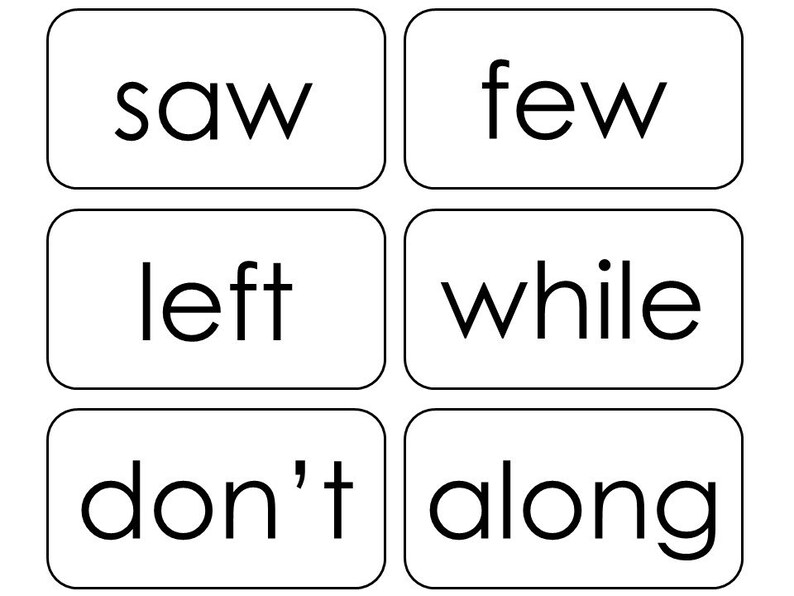 Fry's Third 100 Sight Word Flashcards, Printable 2nd-3rd Grade (PDF) - Etsy