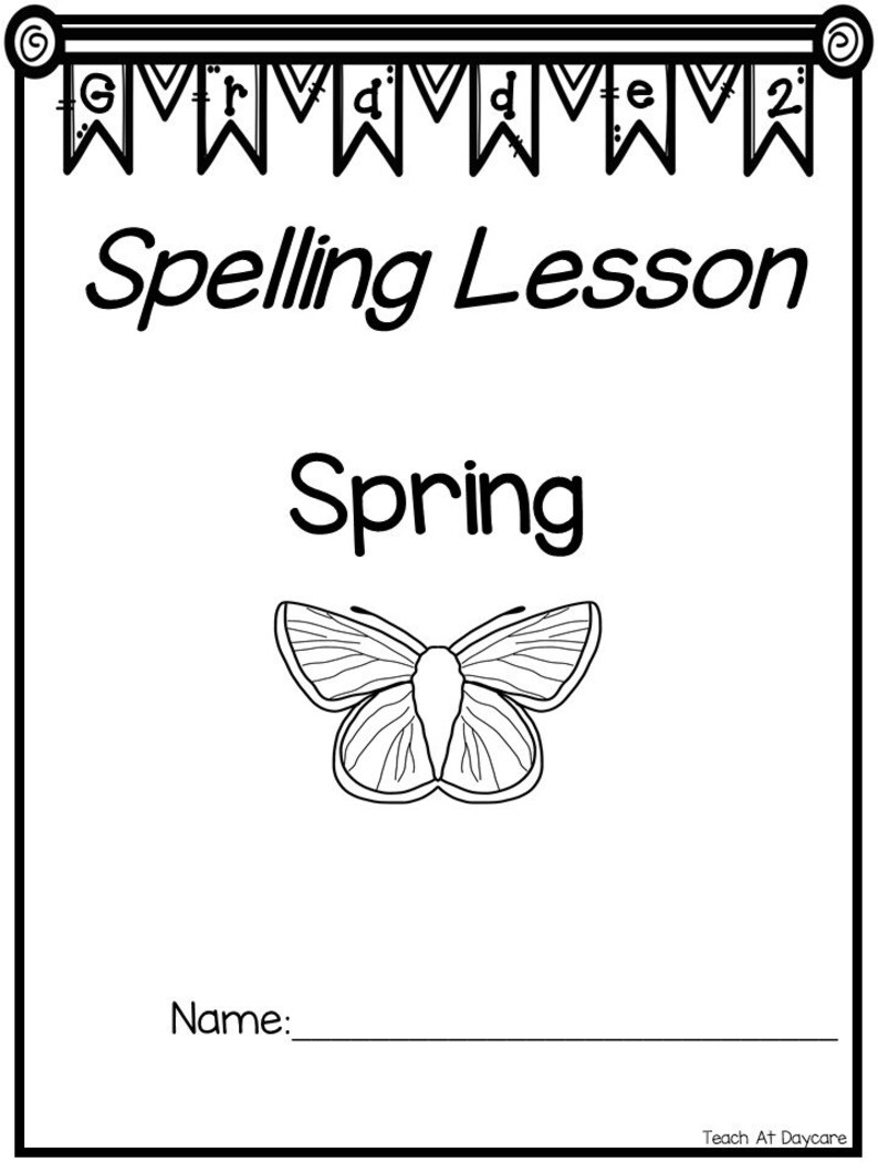 Second Grade Spring Themed Words Spelling Activity. - Etsy