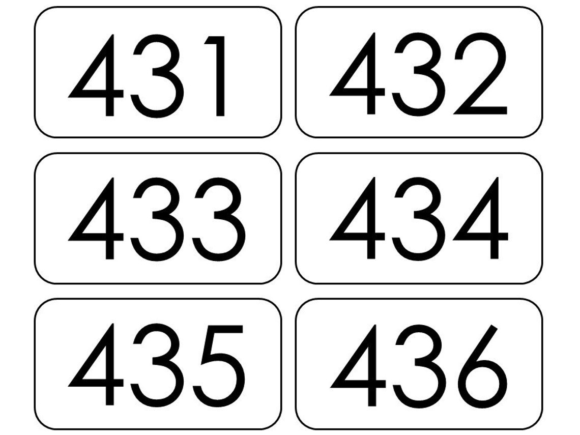 100 Printable Numbers 401-500 Flashcards. Preschool Thru Third Grade ...