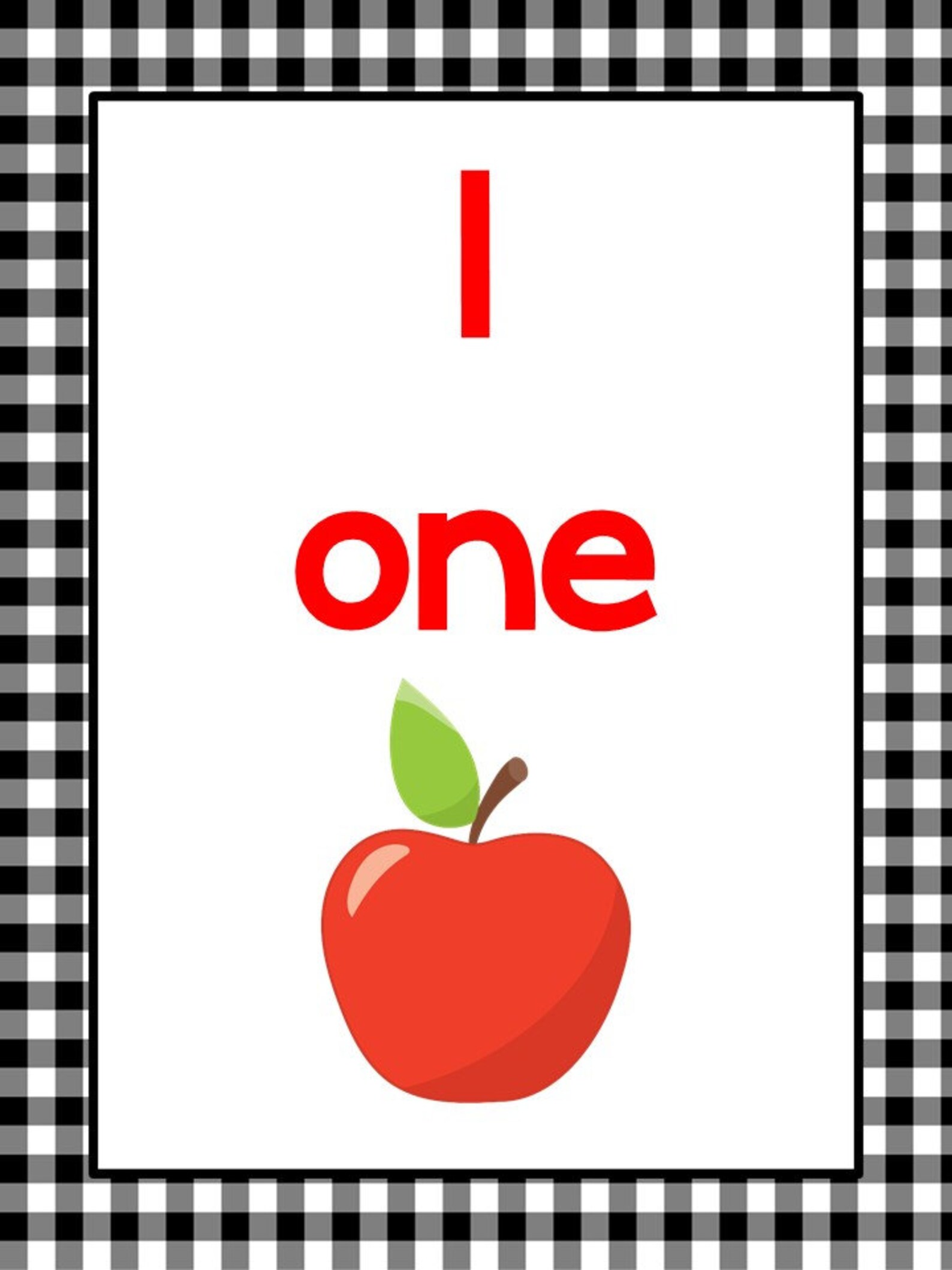 20 Printable Apple Themed Numbers Posters. Numbers 1-20. Classroom Wall ...