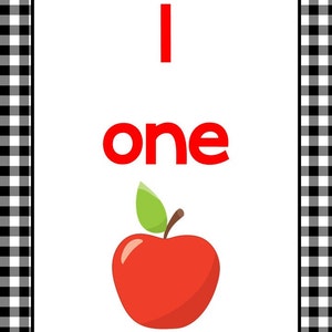 20 Printable Apple Themed Numbers Posters. Numbers 1-20. Classroom Wall ...