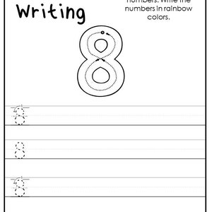 0-100 Rainbow Write the Numbers Printable Worksheets in a PDF File ...