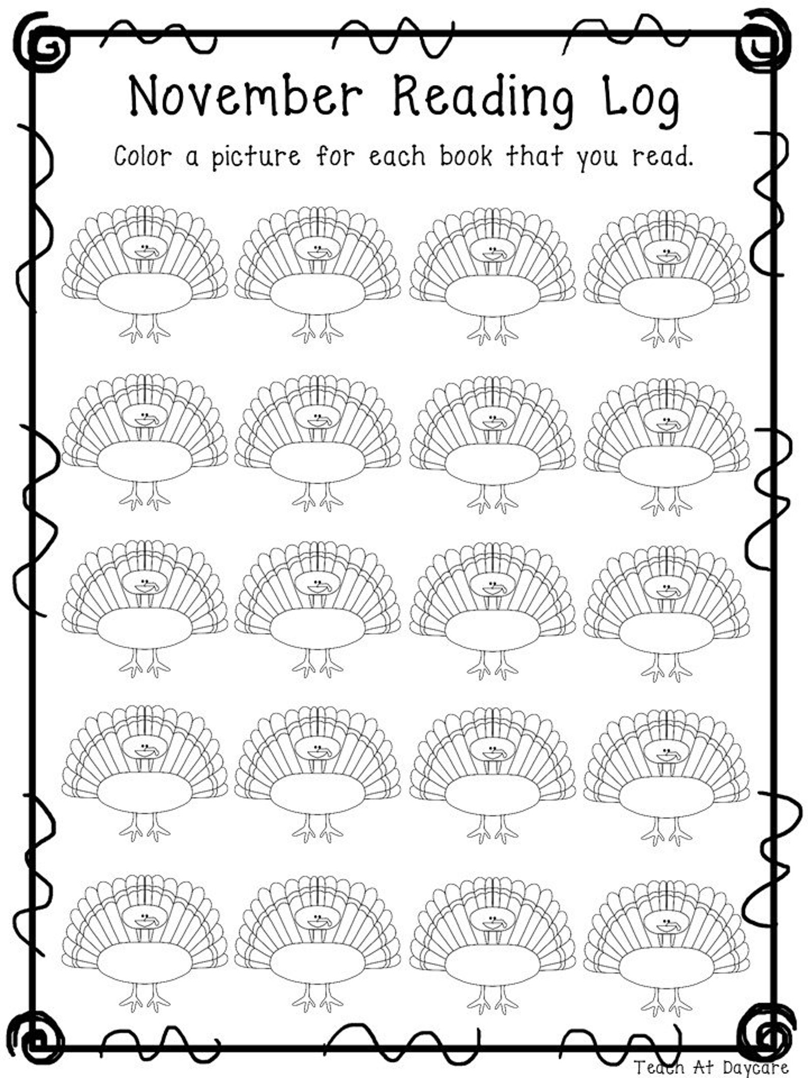 12 Printable Monthly Themed Reading Log Worksheets. Kdg-5th | Etsy