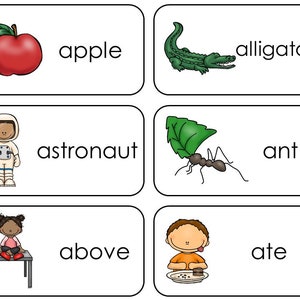 26 Printable Alphabet Phonics Picture Word Flashcard Sets. All Sets Are ...