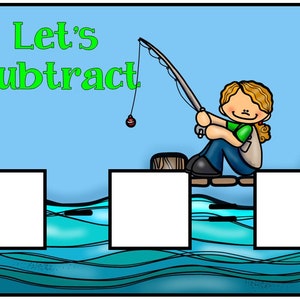 10 Printable Gone Fishing Themed Kindergarten Math Center Games and ...